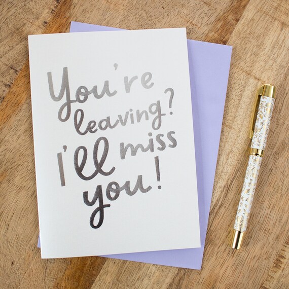 I'll Miss You Card Leaving Card Goodbye and Good Luck - Etsy