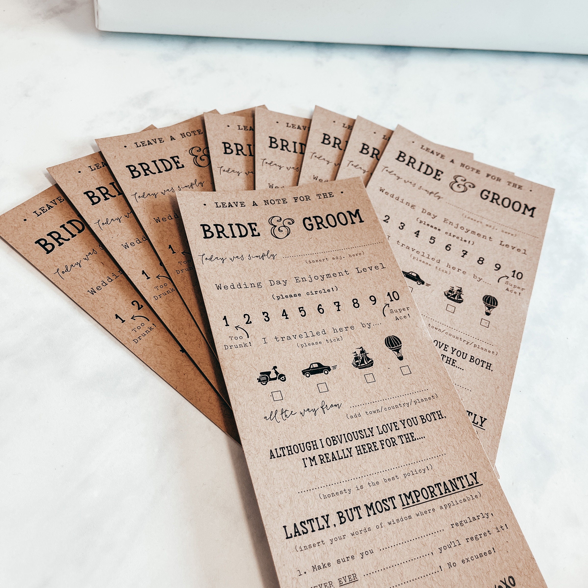 Funny Wedding Bride and Groom Score Cards Mr and Mrs Advice - Etsy