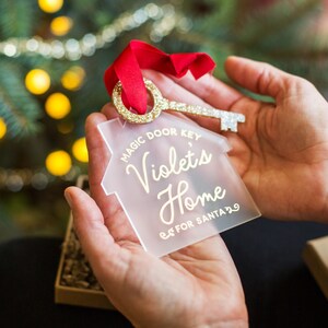 Santa's Magic Key Decoration, Personalised Christmas Ornament, Kids ...
