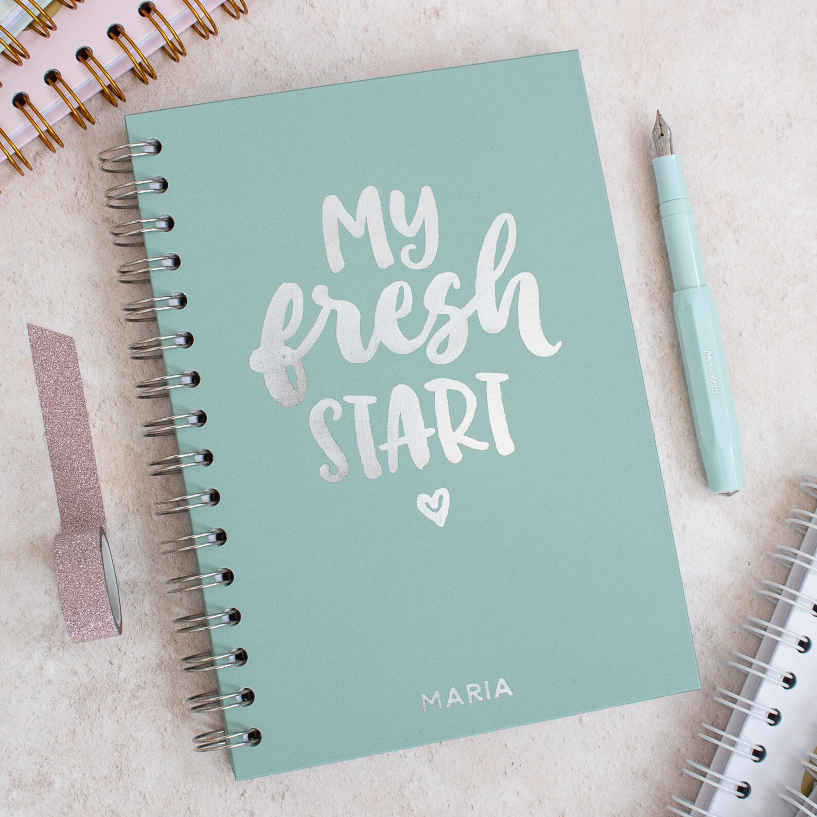 Personalised Fresh Start Journal Wellness Diary Foil - Etsy UK