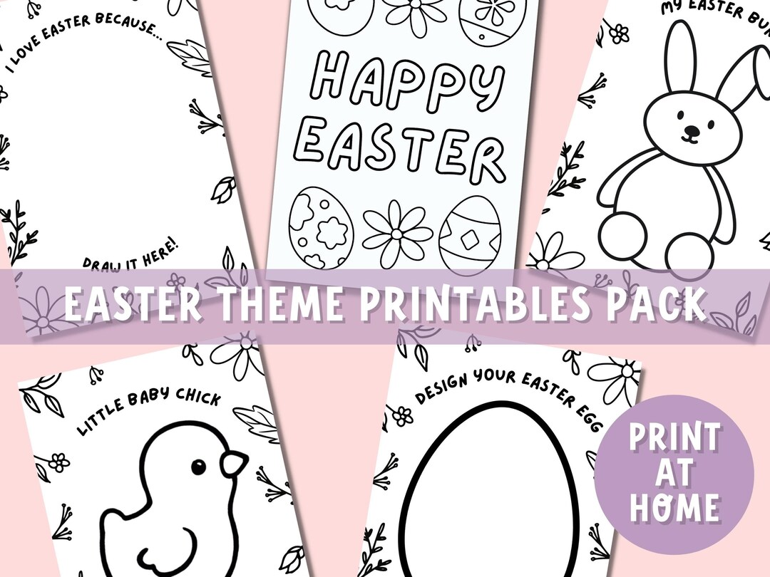 Easter Coloring Pages, Easter Printable for Kids, Easter Colouring ...