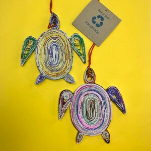 Eco-art Turtle Ornament, Quilled Paper Christmas Decor, Tortoise ...
