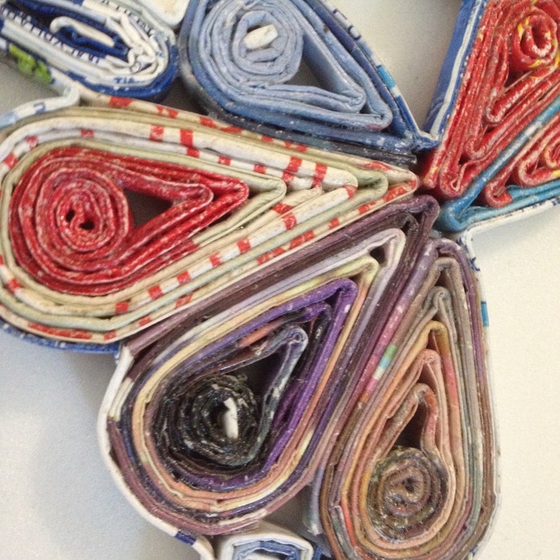 Quilled Paper 'cross' Ornament Handmade Recycled | Etsy