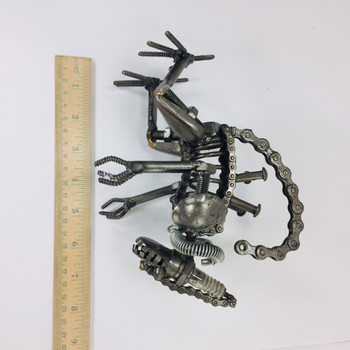 Eco-Art Alien Monster Robot Sculpture Recycled Scrap Metal | Etsy