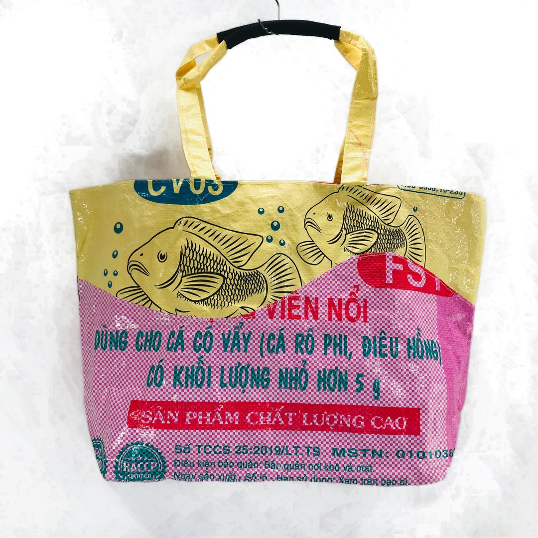 New Colors Recycled Eco-art Medium Shoulder Bag Tote, Rice Bag ...