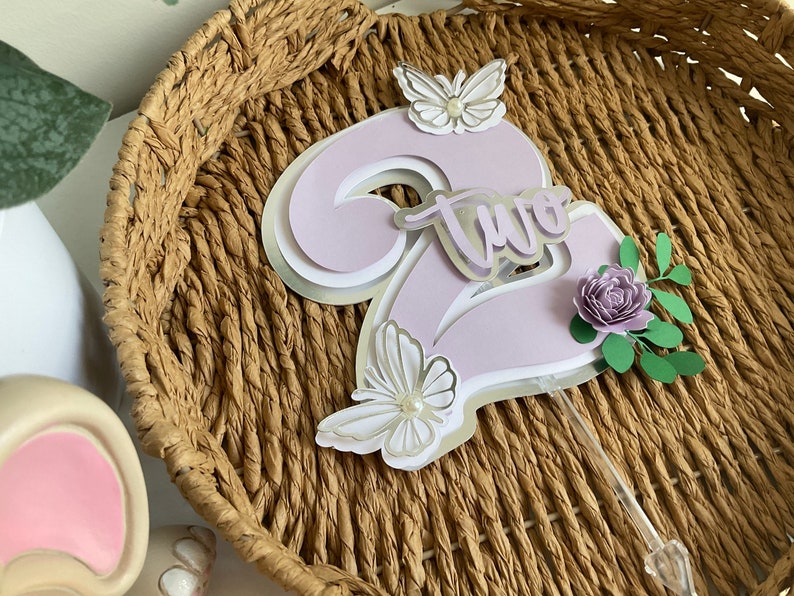 Personalized Age Number Birthday Topper 3D Flower Cake - Etsy