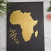 African Map Canvas Art Gold African Map Wall Decor African - Etsy