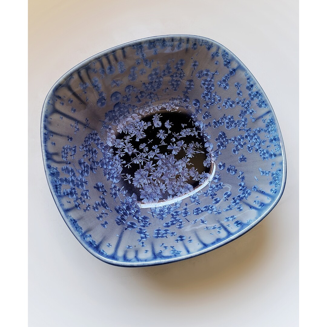 Handmade Square Bowl With Lovely Crystalline Glaze, Chowder Bowl by ...