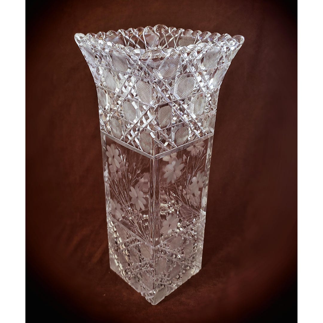 Antique Mckee 12 Inch Crystal Vase, Innovation 410 - Etsy