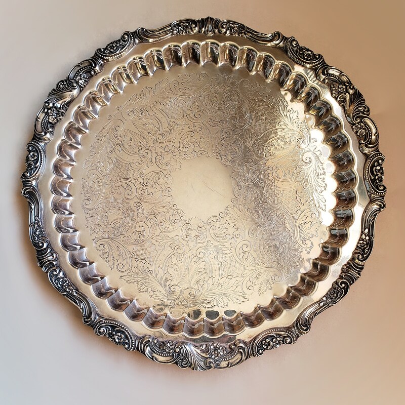 Heavy Silver Tray - Etsy