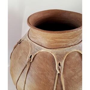 Very Large 16 Inch Clay Vessel, Handmade Tarahumara Smoke-fired Pottery ...