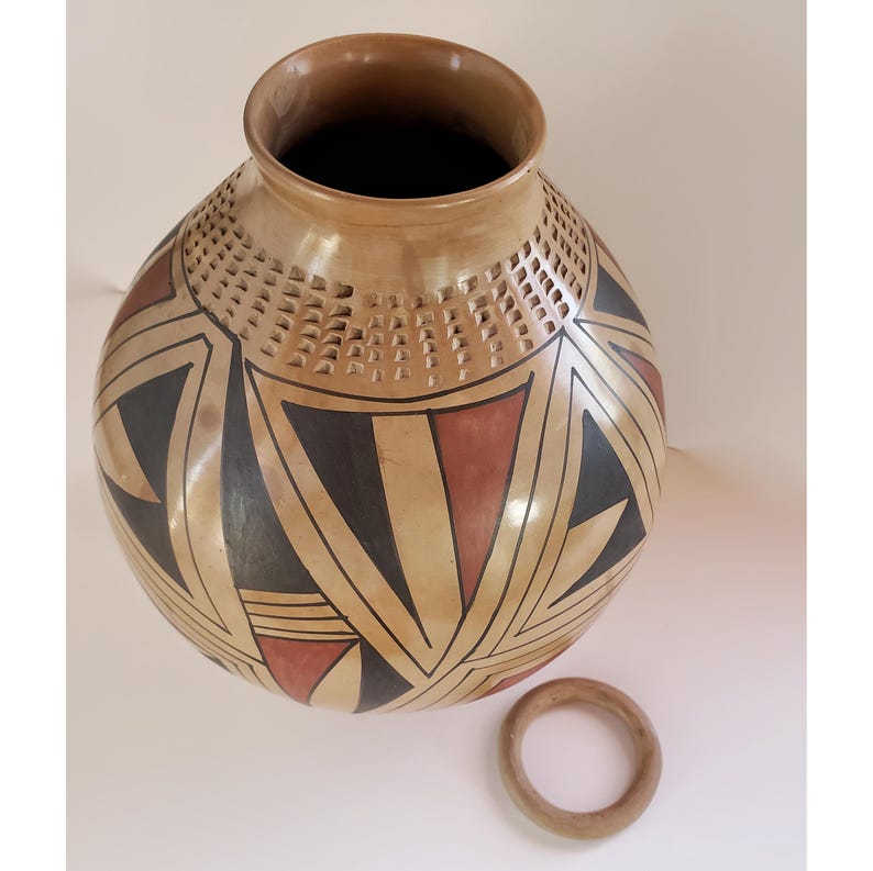 Large Mata Ortiz Pottery Olla by Amalia Mora, Signed - Etsy