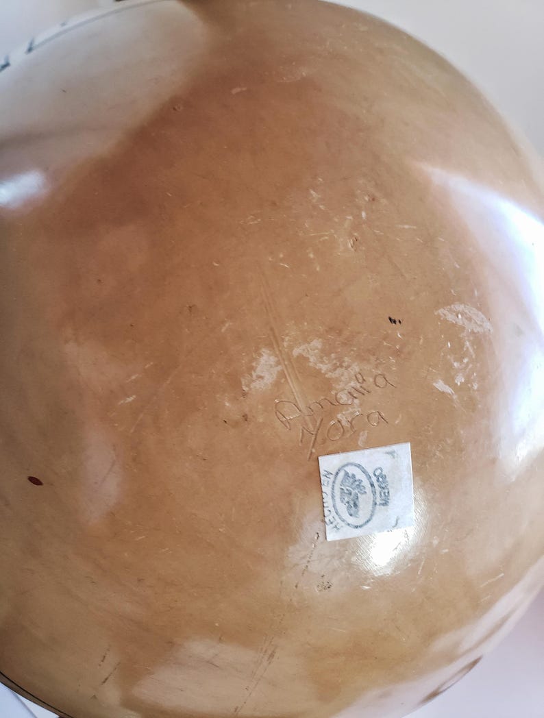 Large Mata Ortiz Pottery Olla by Amalia Mora, Signed - Etsy