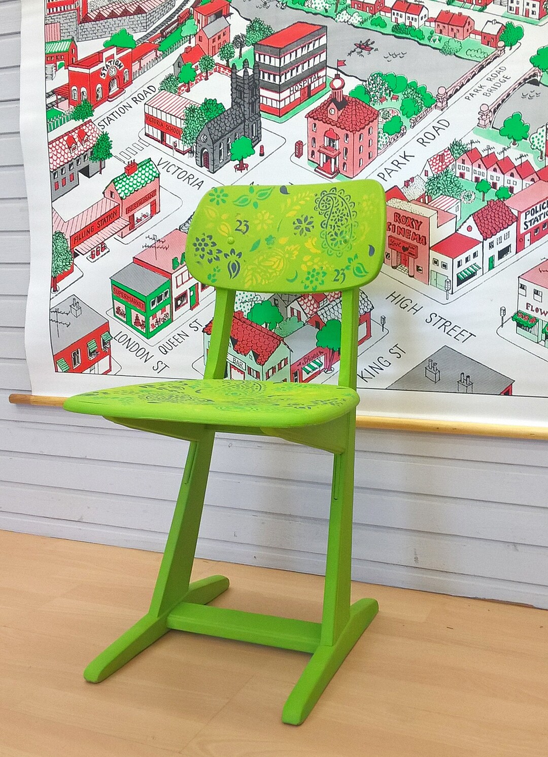 Vintage School Chair, Hand-painted *twentythree* Shabby Chic Handmade ...