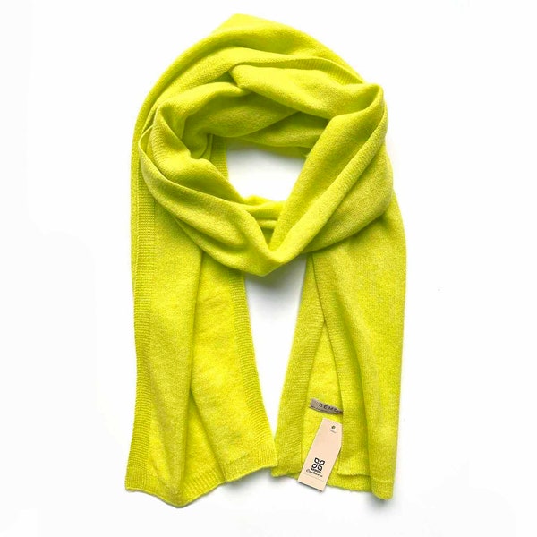 Neon Yellow Scarf - Etsy