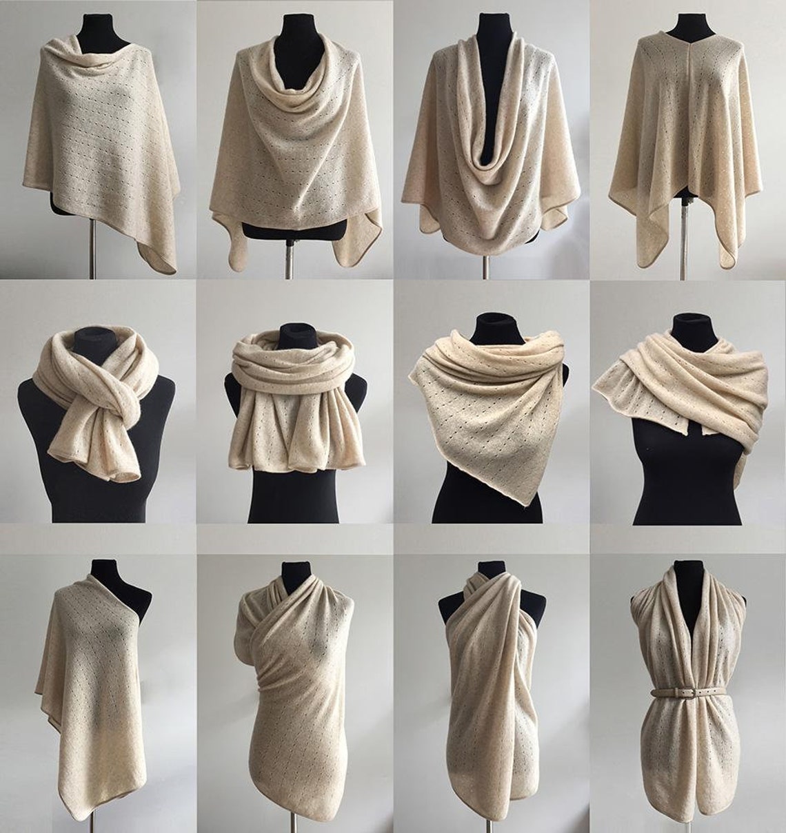 Cashmere Sweater Poncho Pashmina Wedding Bridesmaid Shawl - Etsy