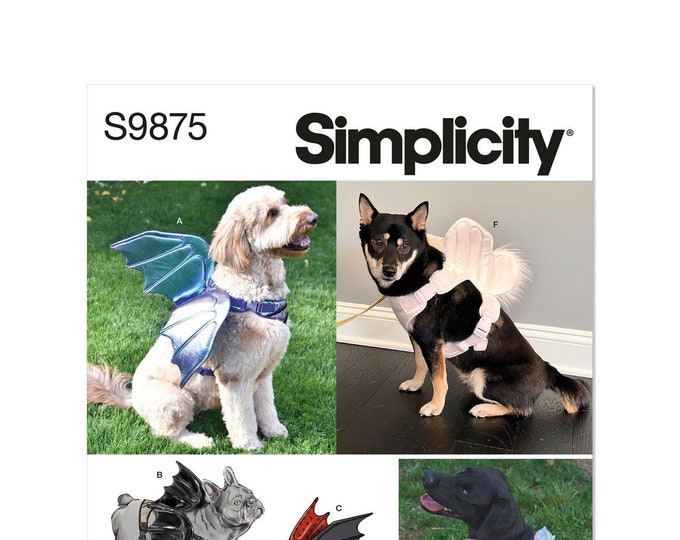 Simplicity Sewing Pattern R11983 | S9875, 9875 Dog Harness With Wings ...