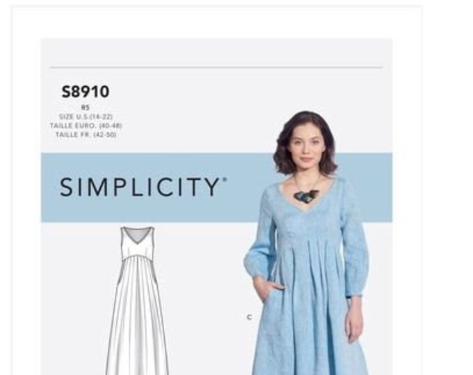 Simplicity S8910 Pattern Misses' Dress Size 6-14 8910 - Etsy