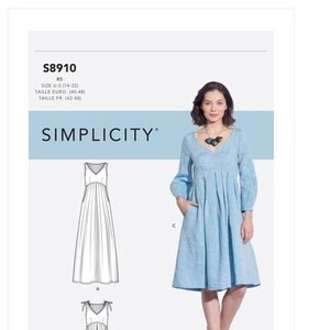 Simplicity S8910 Pattern Misses' Dress Size 6-14 8910 - Etsy