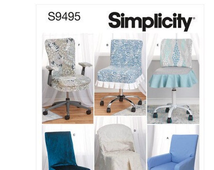 Simplicity Sewing Pattern Chair Slipcovers S9495 Office Chair Cover ...