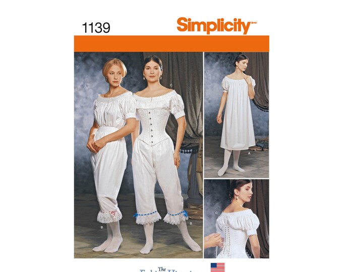 Simplicity Sewing Pattern Misses' Civil War Undergarments S1139 | 1139 ...