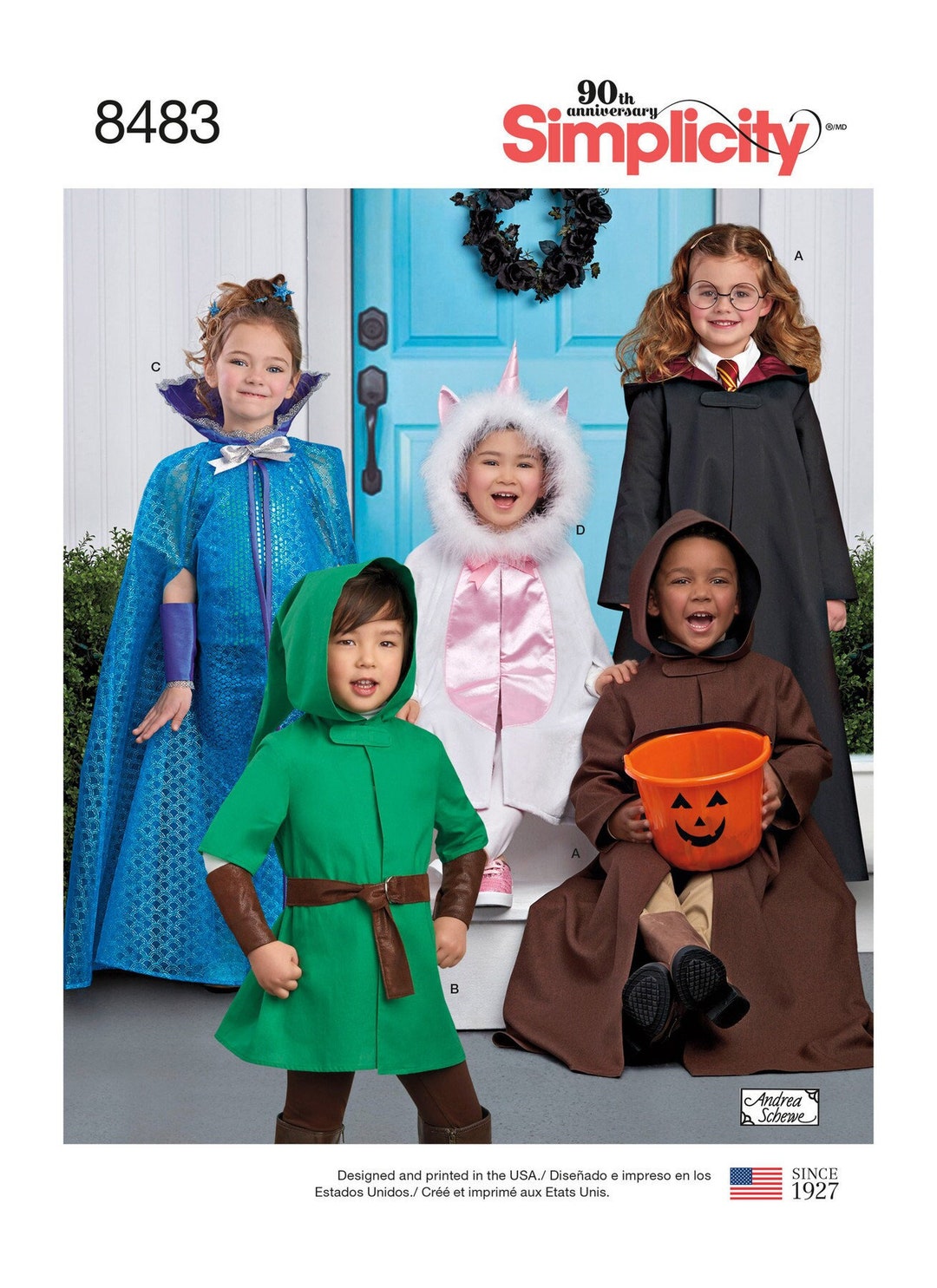 Simplicity Sewing Pattern 8483 Child Cape Costumes Sizes S,M,L Wizard ...