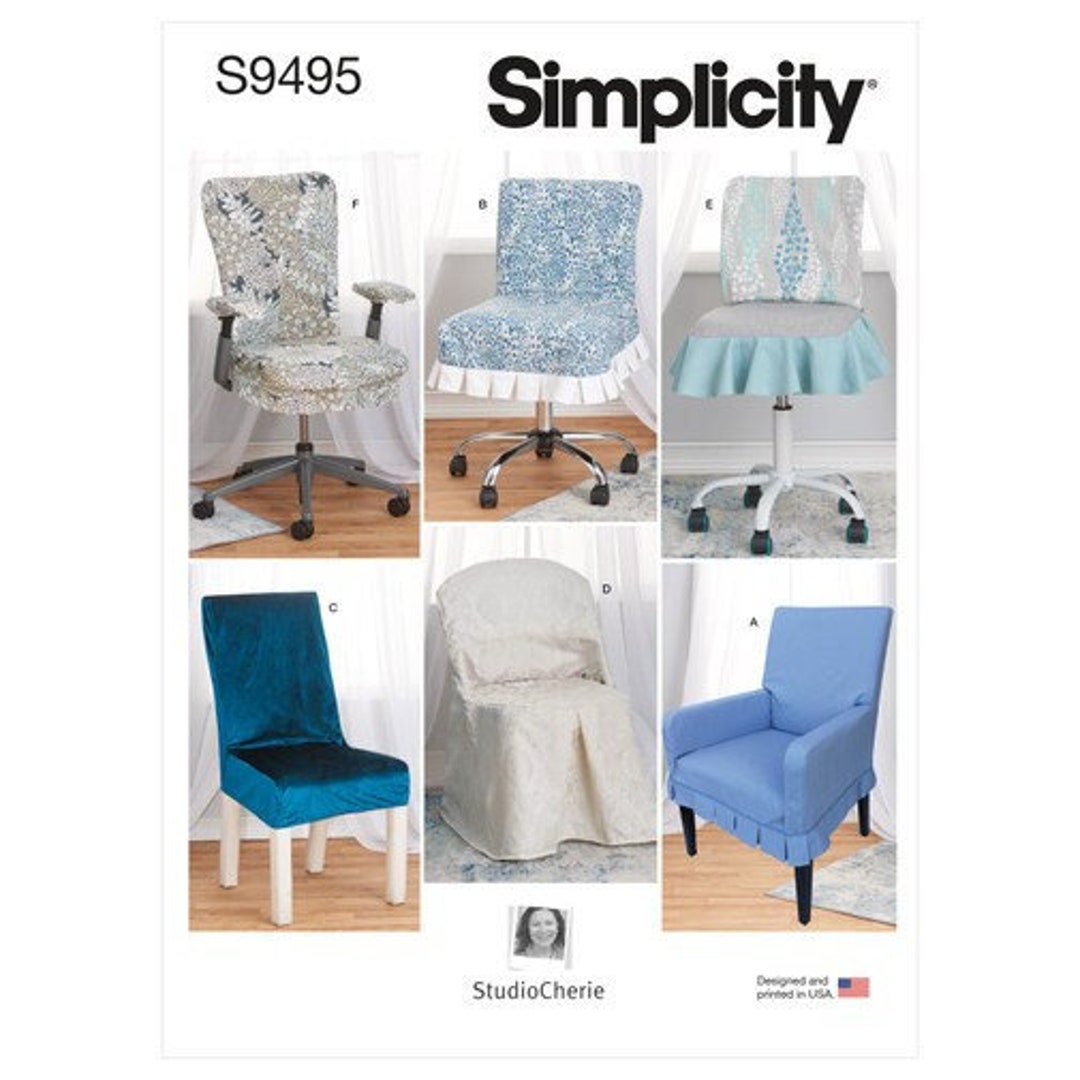Simplicity Sewing Pattern Chair Slipcovers S9495 Office Chair Cover - Etsy