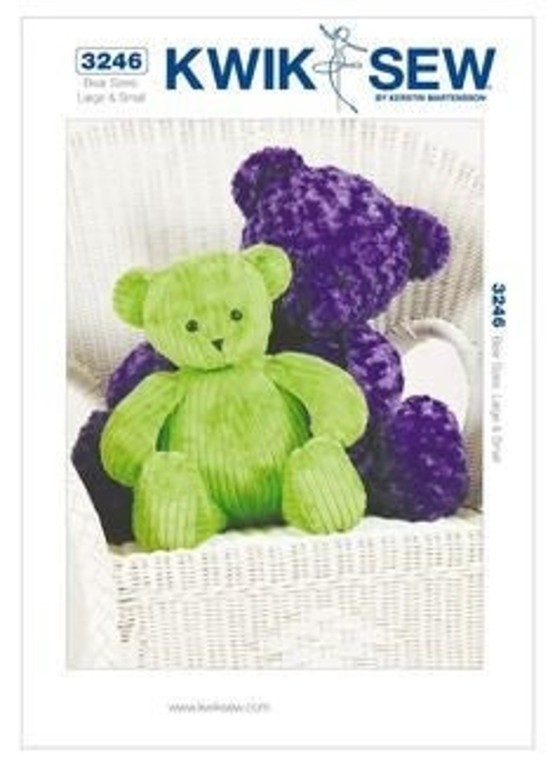 Simplicity Sewing Pattern S9307 R10831 Plush Bears in Two Sizes - Etsy