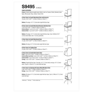 Simplicity Sewing Pattern Chair Slipcovers S9495 Office Chair Cover ...