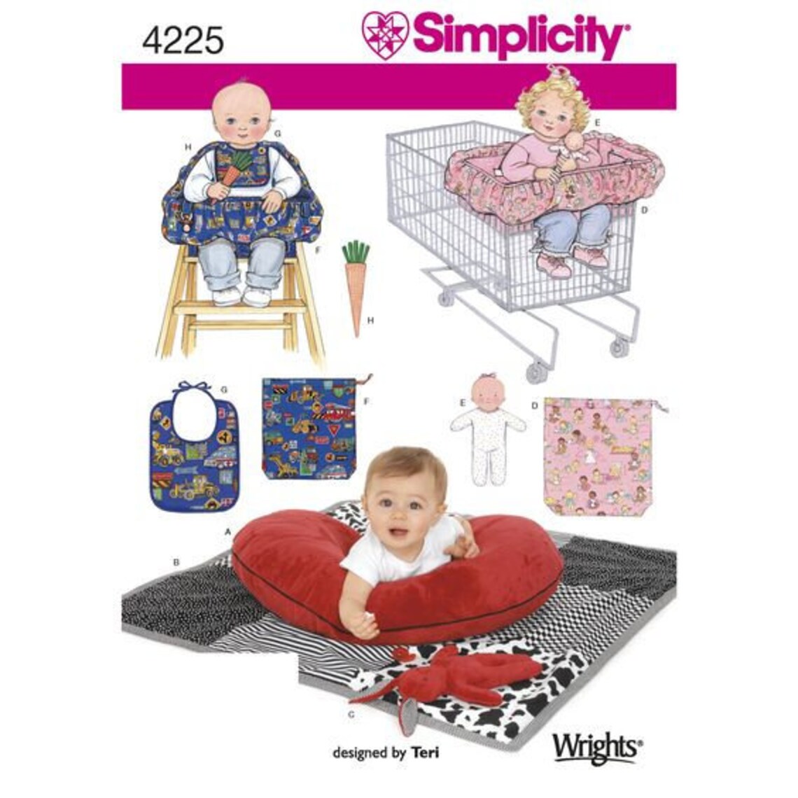 Simplicity Pattern 4225 Baby Accessories Including Highchair - Etsy