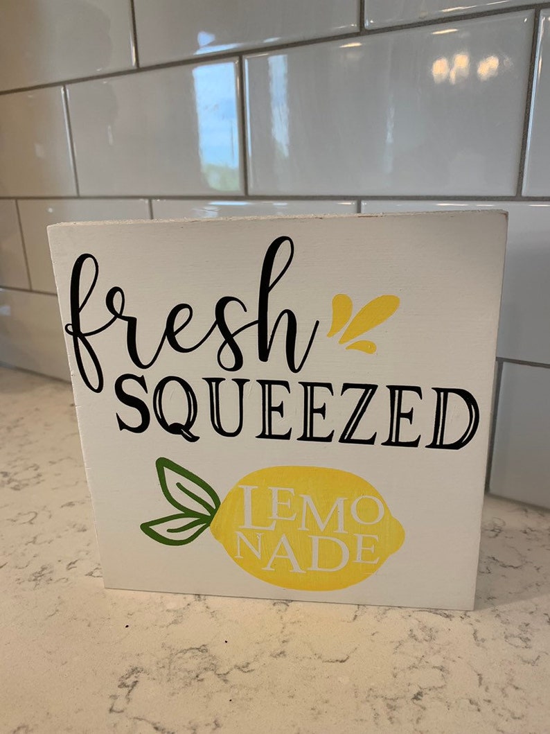 Fresh Squeezed Lemonade Lemonade Sign Summer Decor Home Etsy