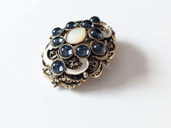 Vintage Arcansas Elizabeth Reimer Faux Pearl Brooch A… - Gem