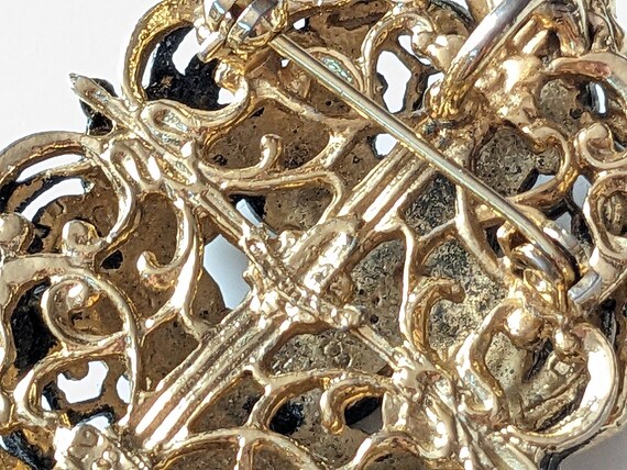 Vintage Arcansas Elizabeth Reimer Faux Pearl Brooch A… - Gem