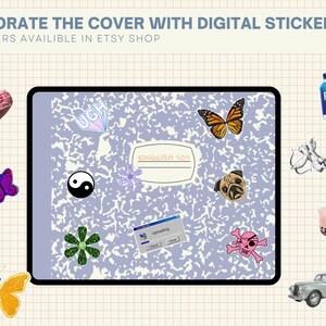 Composition Digital Notebook Covers for Goodnotes | Pastel Colors | A4 ...