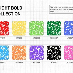 10 Composition Notebook Covers for Goodnotes | Bright Colors | A4, US ...