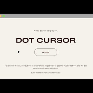 Custom Dot Cursor Squarespace 7.1 Plugin - Etsy