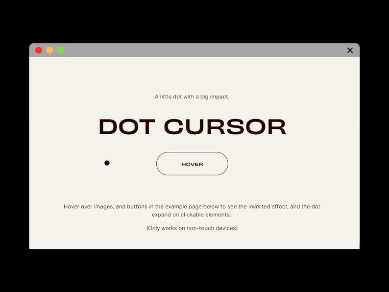 Custom Dot Cursor Squarespace 7.1 Plugin - Etsy