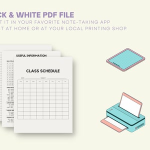 Composition Notebook Digital & Printable Interior Sheets | Class ...