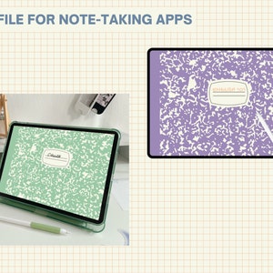 Composition Digital Notebook Covers for Goodnotes | Pastel Colors | A4 ...