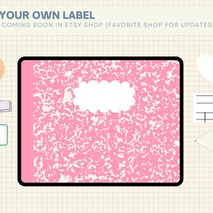 Composition Digital Notebook Covers for Goodnotes | Pastel Colors | A4 ...