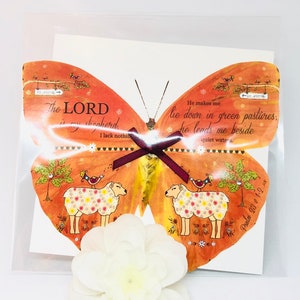 Christian Gift Handmade Bible Verse 3D Butterfly Psalm 23 V - Etsy UK