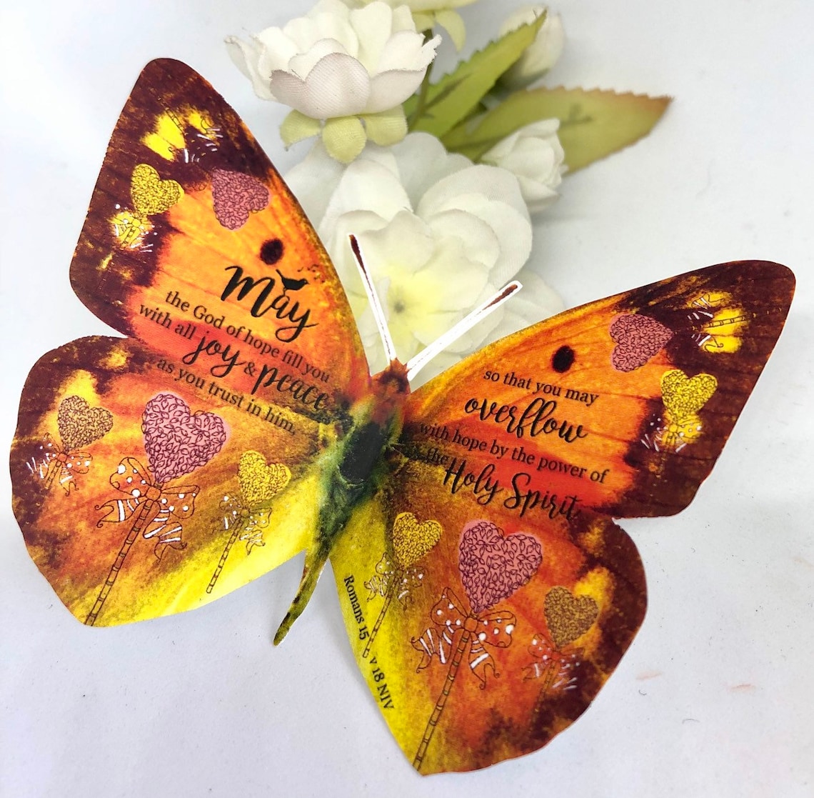 5 x Christian Gift Butterflies / Christian Bible Journaling | Etsy