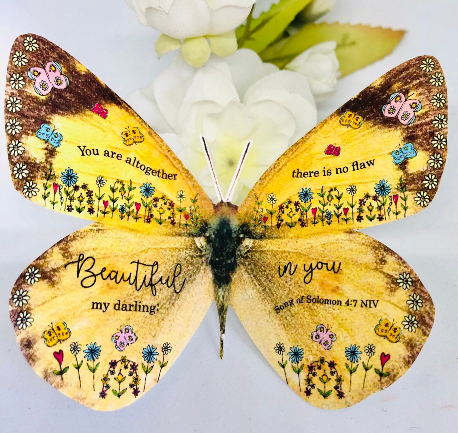 5 x Christian Gift Butterflies / Christian Bible Journaling | Etsy