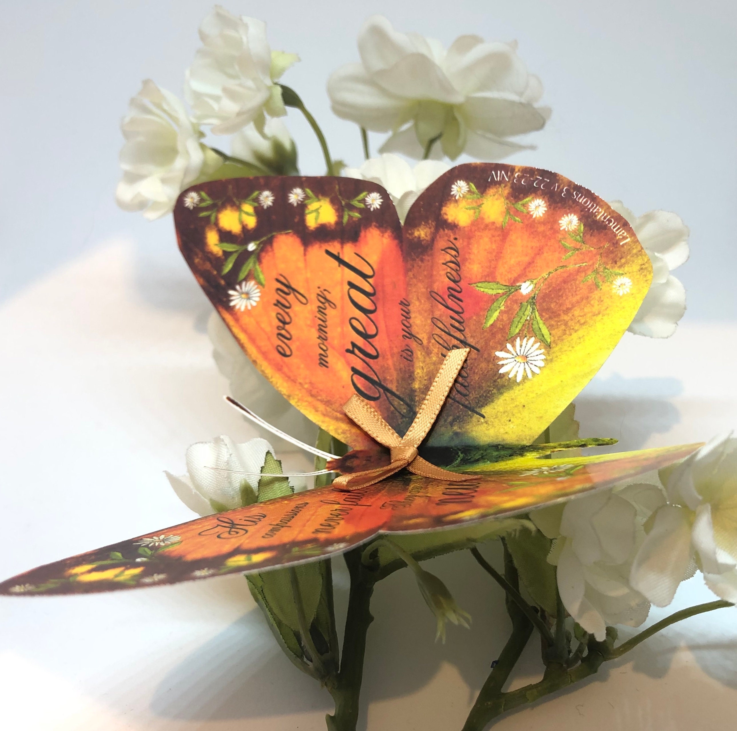 Christian Gift Handmade Bible Verse 3D Butterfly Lamentations | Etsy