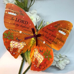 Christian Gift Handmade Bible Verse 3D Butterfly Psalm 23 V - Etsy UK