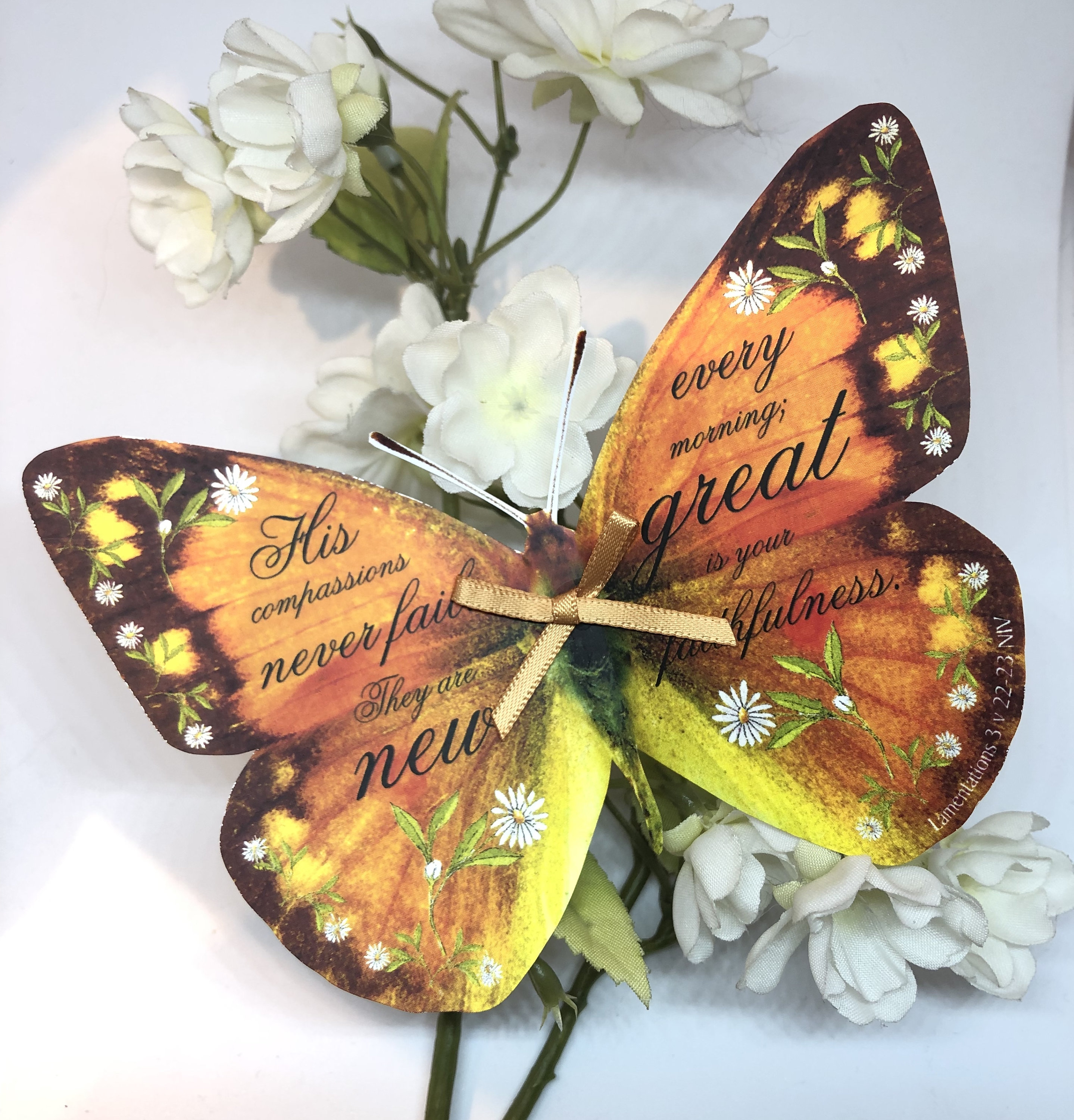 Christian Gift Handmade Bible Verse 3D Butterfly Lamentations | Etsy