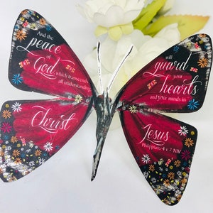 5 X Christian Gift Butterflies / Christian Bible Journaling Stickers ...