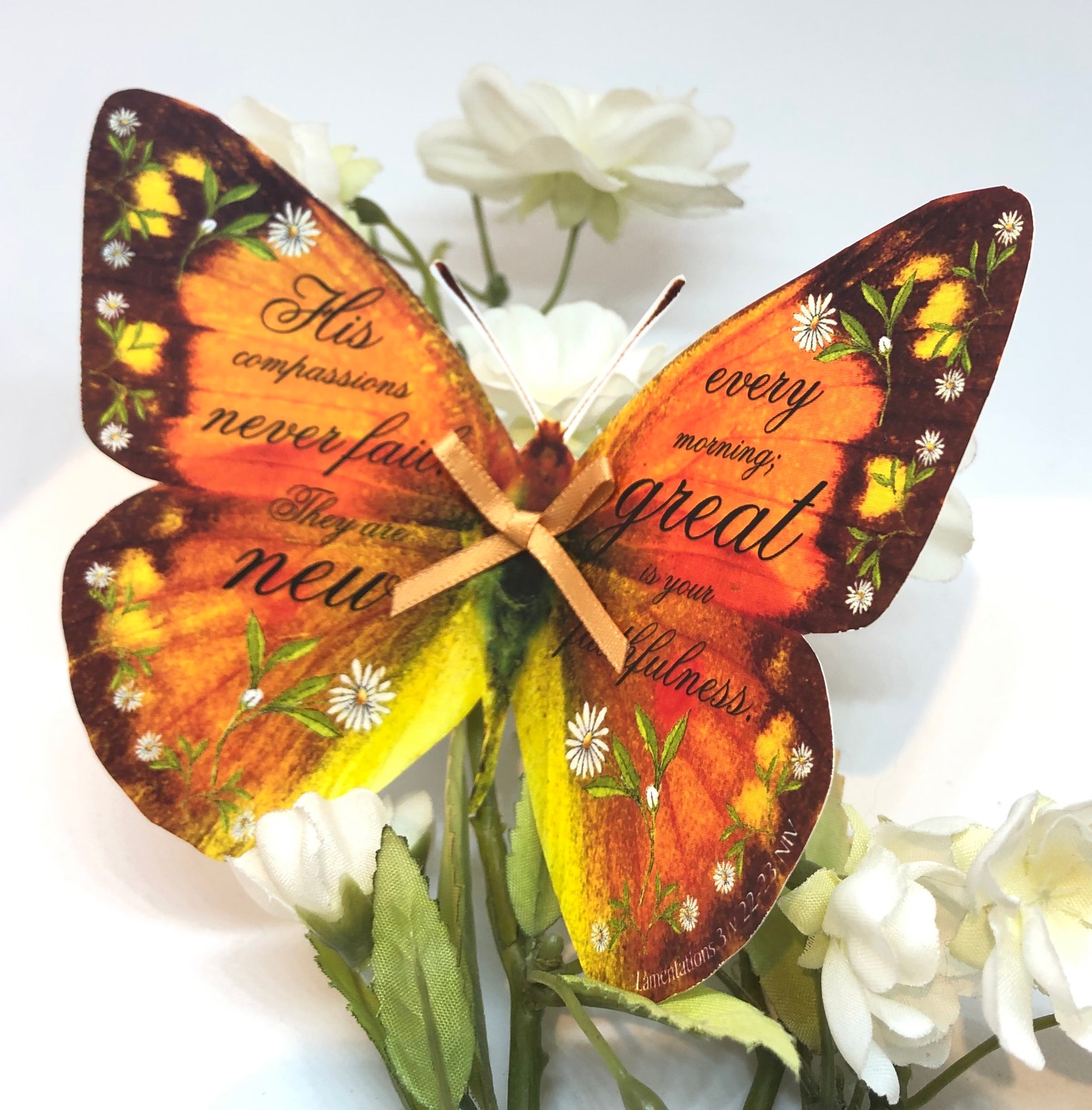 Christian Gift Handmade Bible Verse 3D Butterfly Lamentations | Etsy