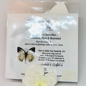Christian Gift Handmade Bible Verse 3D Butterfly Psalm 1 Corinthians 13 ...