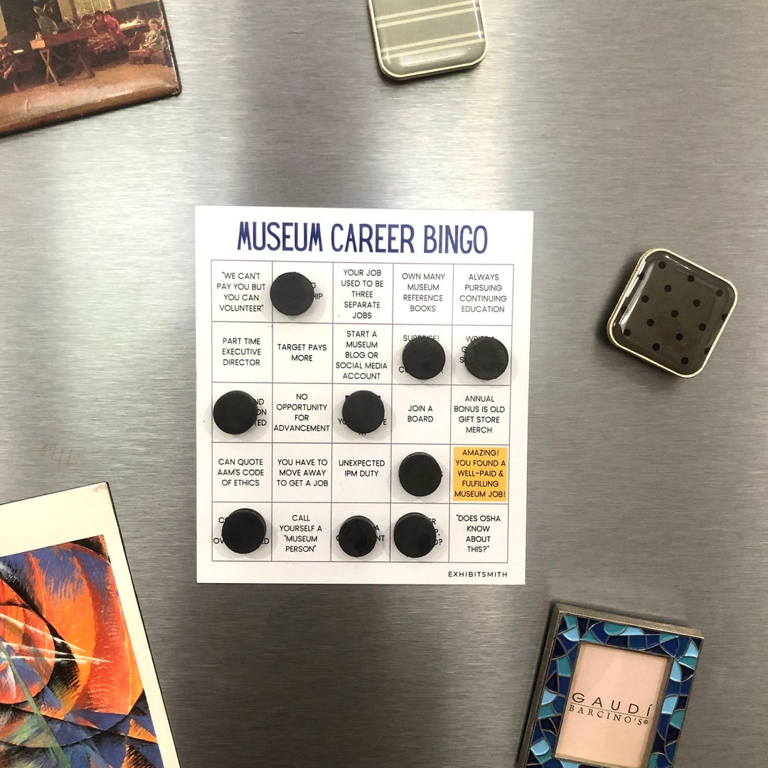 Museum Career Bingo Magnet - Etsy